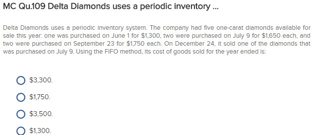 Solved Delta Diamonds uses a periodic inventory system. The | Chegg.com