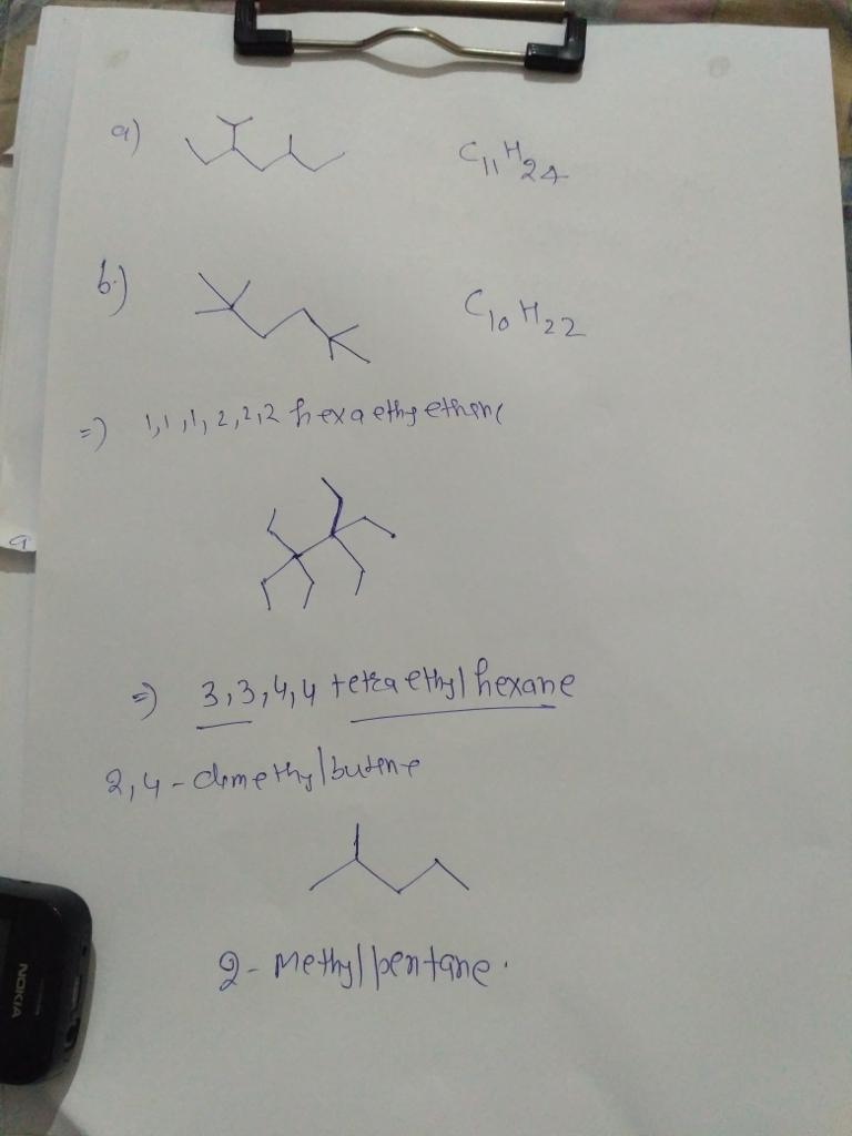 (Solved Homework): Write the molecular formulas for the following ... (Solved Homework): Write the molecular formulas for the following ...