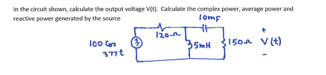 Solved In the circuit shown, calculate the output voltage | Chegg.com