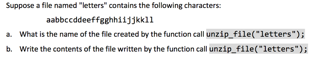 Solved Required function: void unzip_file(const std::string& | Chegg.com