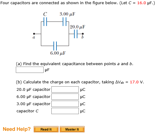 Solved: Four Capacitors Are Connected As Shown In The Figu... | Chegg.com