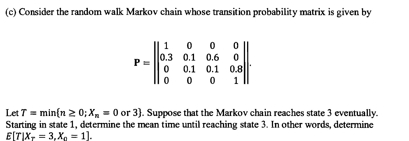 Consider the random walk Markov chain whose | Chegg.com
