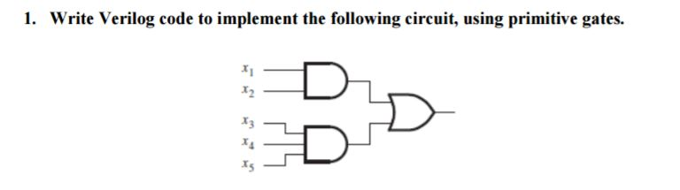 Solved Write Verilog code to implement the following | Chegg.com