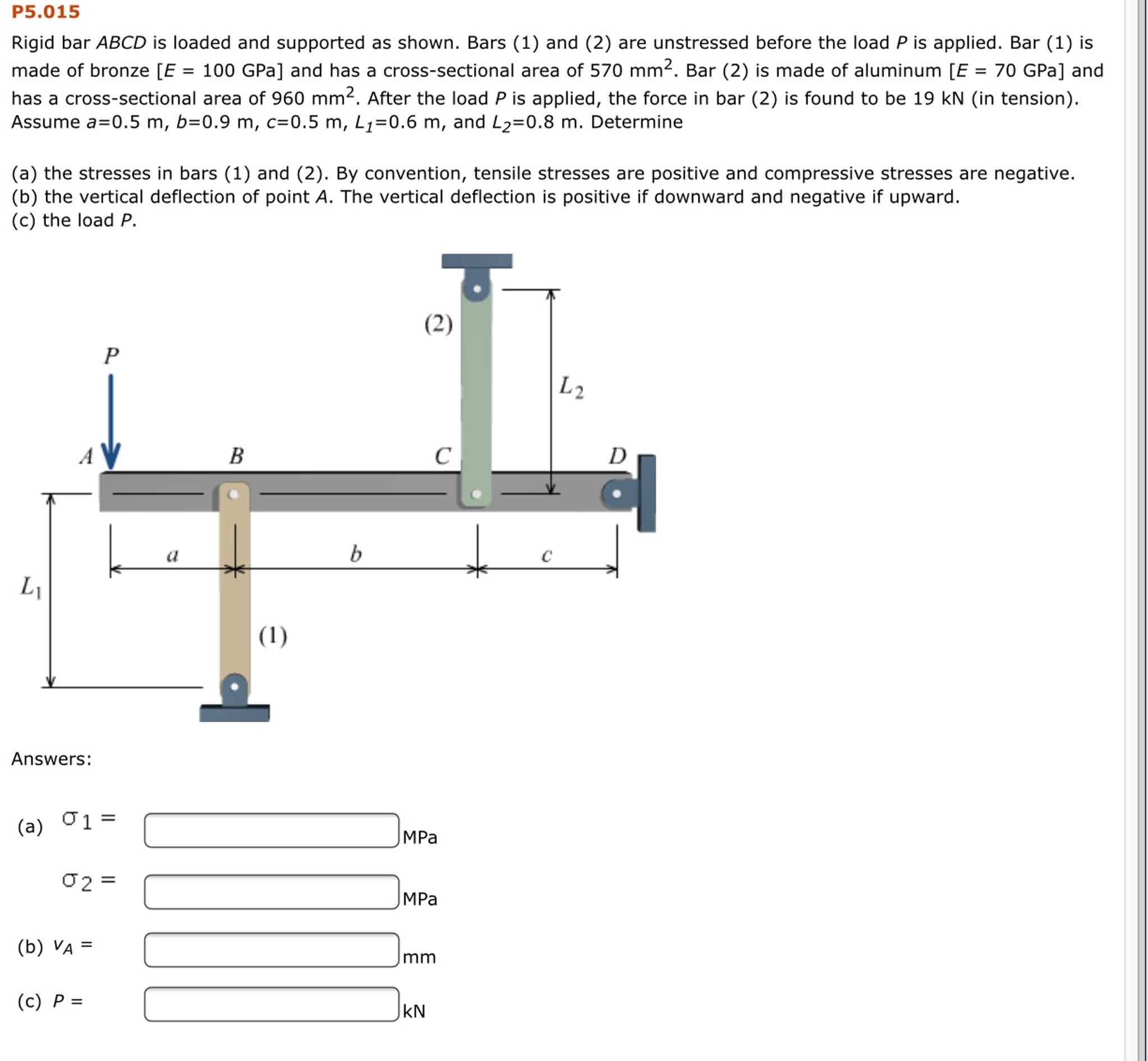 A hollow steel [E = 30,000 ksi] tube with an outside | Chegg.com