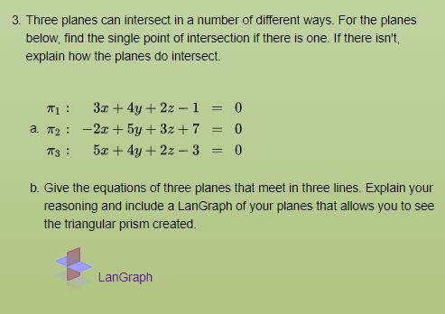 Solved 3. Three planes can intersect in a number of | Chegg.com
