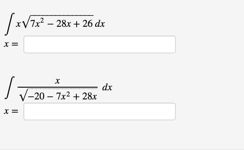 Solved For each of the following integrals find an | Chegg.com