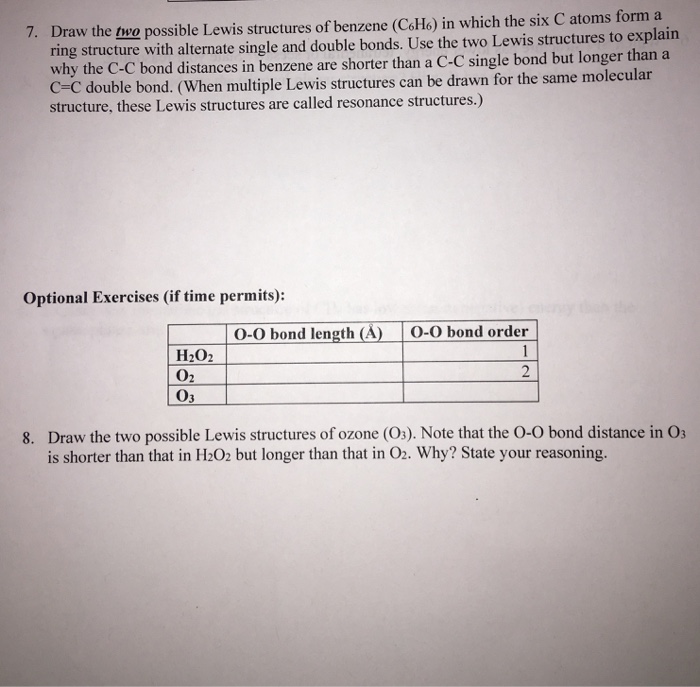 Solved Draw the two possible Lewis structures of benzene | Chegg.com
