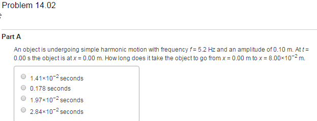 Solved An object is undergoing simple harmonic motion | Chegg.com