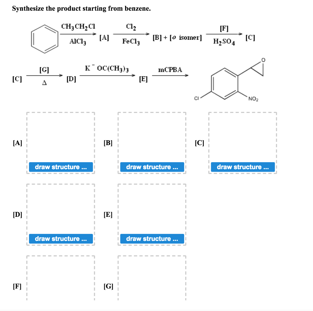Solved Synthesize the product starting from benzene. | Chegg.com