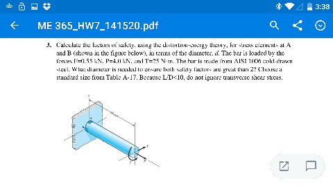 Solved Calculate the factors of safety. Using the | Chegg.com