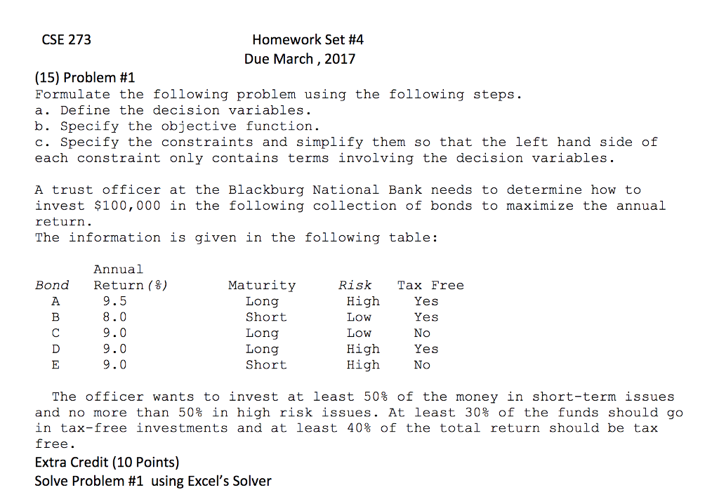 Solved Homework Set #4 Due March , 2017 CSE 273 (15) Problem | Chegg.com