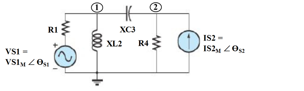 Solved In the circuit, R=6 Ohm, XL=9 Ohm, XC=9 Ohm; VS1 | Chegg.com