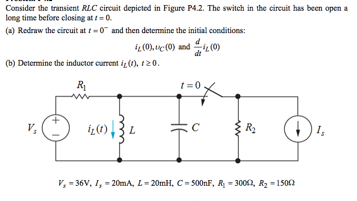Solved Consider the transient RLC circuit depicted in Figure | Chegg.com