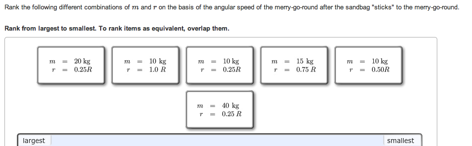 Solved Rank the following different combinations of m and | Chegg.com