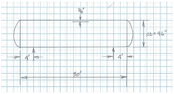 Solved The design of a cylindrical pressure vessel with 2:1 | Chegg.com