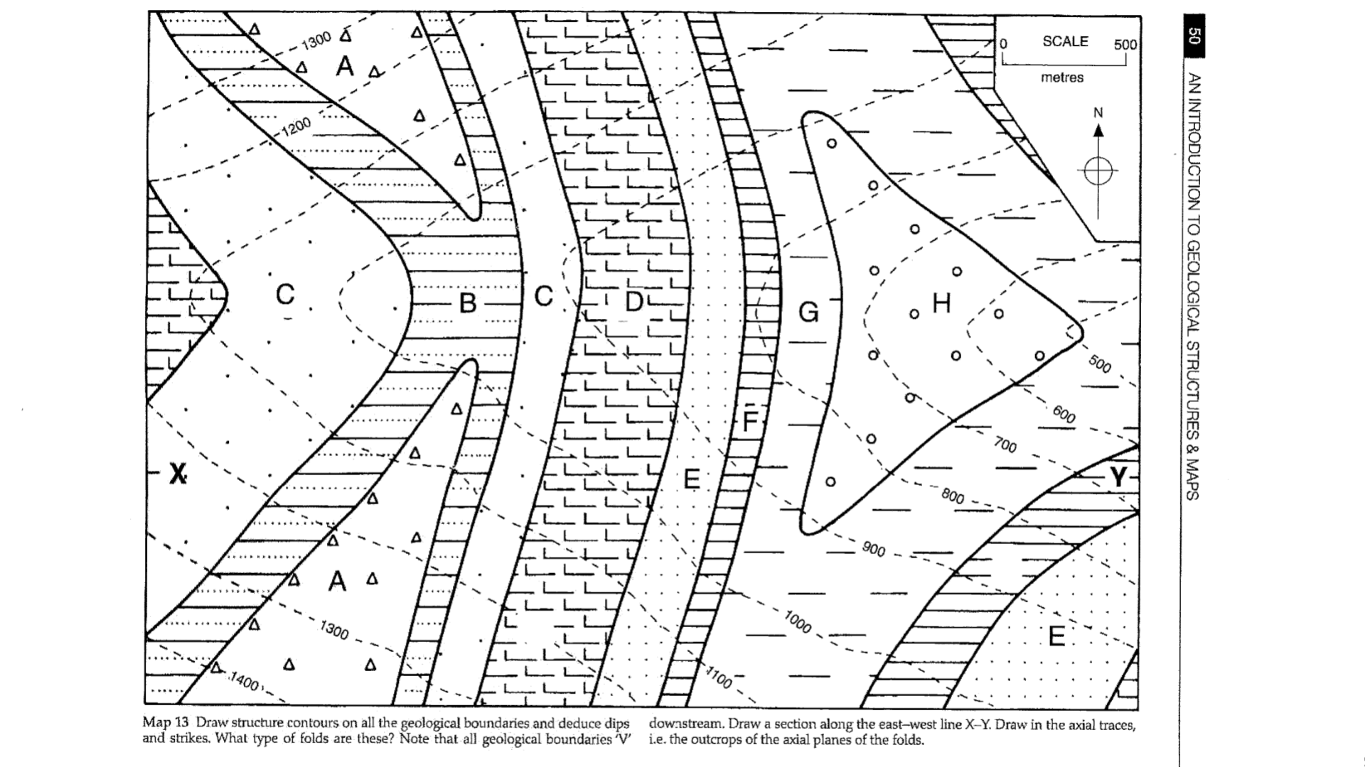 Draw structure contours on all the geological | Chegg.com