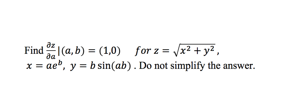 Solved Find partial differential z/partial differential | Chegg.com