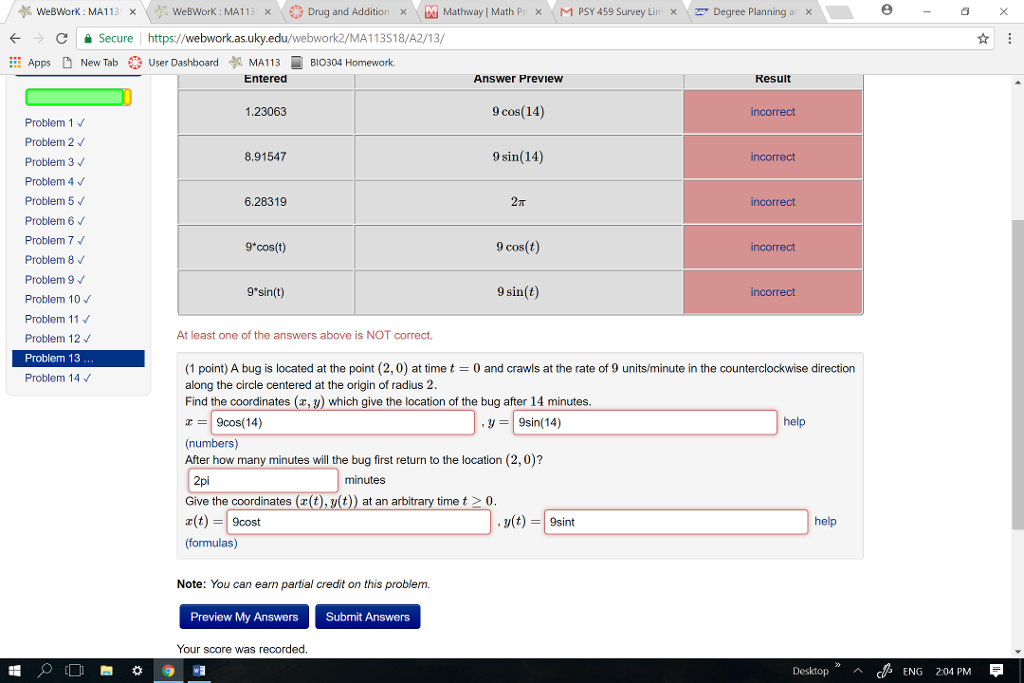 Solved WeBWorK MAI 13 ヤWeBWorK : MA 1 1 Drug and Addition | Chegg.com Solved WeBWorK MAI 13 ヤWeBWorK : MA 1 1 Drug and Addition | Chegg.com