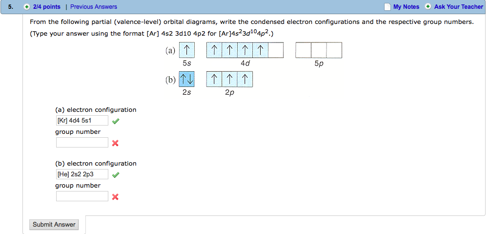 Solved From the following partial (valence-level) orbital | Chegg.com