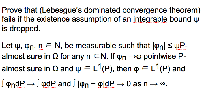 Solved Prove that (Lebesgue’s dominated convergence theorem) | Chegg.com