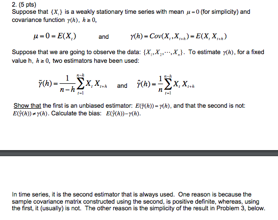 Suppose that {X_1} is a weakly stationary time series | Chegg.com