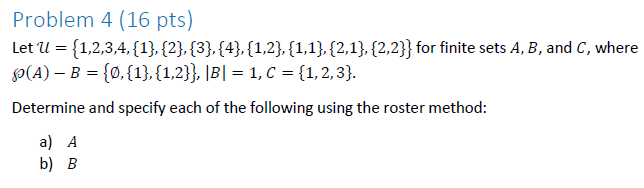 Solved Determine and Specify each of the following using the | Chegg.com