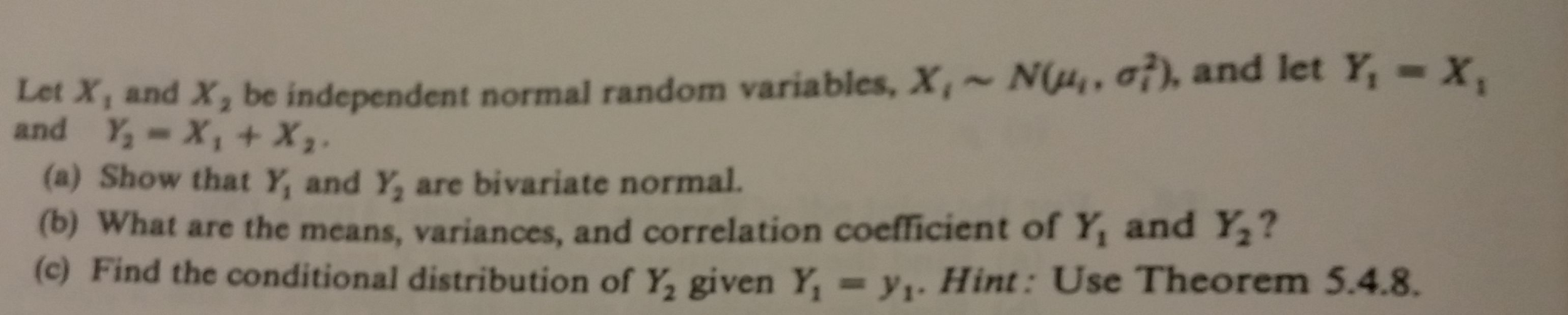 Let X, and X, be independent normal random variables, | Chegg.com