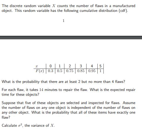 Solved The discrete random variable X counts the number of | Chegg.com