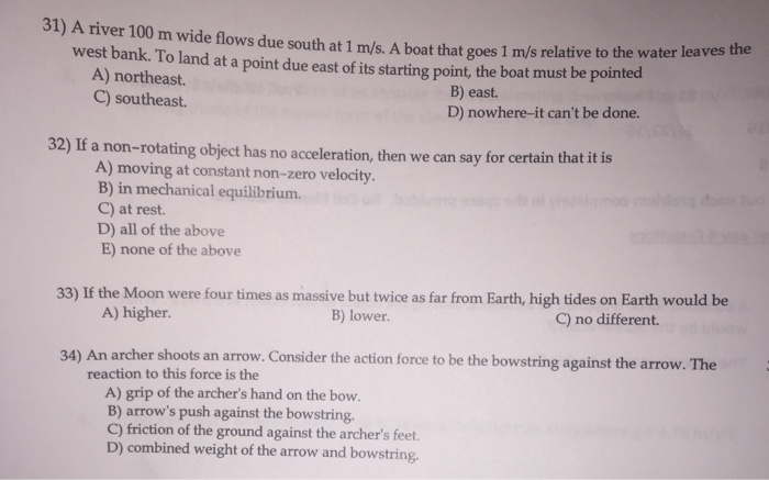 Solved A river 100 m wide flows due south at 1 m/s. A boat | Chegg.com
