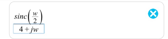 Solved Find inverse fourier transform of: sinc(w/2) 4 + jw | Chegg.com