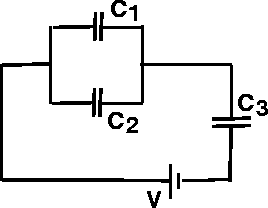 Solved Three capacitors of capacitance C1=2.00 μF, C2 =6.00 | Chegg.com