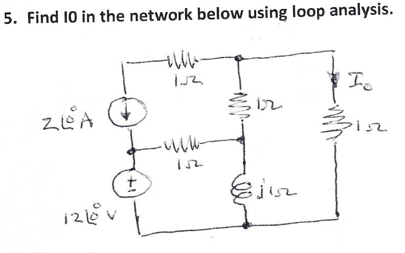 Solved Find 10 in the network below using loop analysis. | Chegg.com
