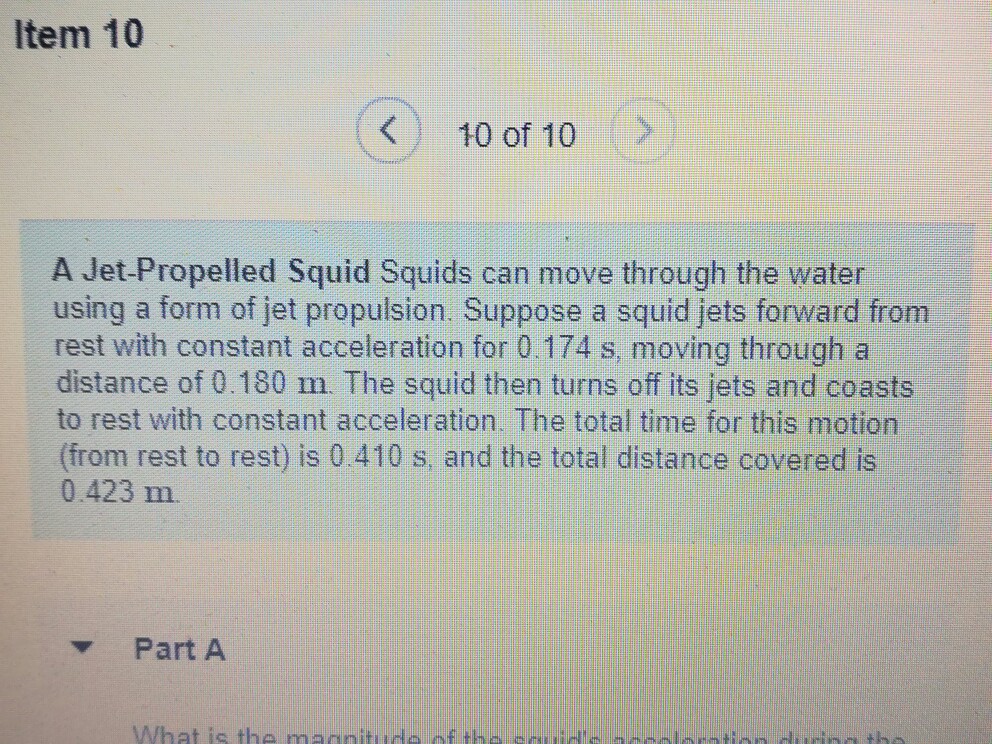 Solved Item 10 10 of 10 A Jet-Propelled Squid Squids can | Chegg.com