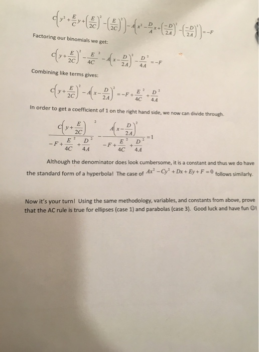 Solved A 2A Factoring our binomials we get: 2C) 4C Combining | Chegg.com