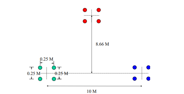 Solved The overhead line configuration is operating at 60 Hz | Chegg.com