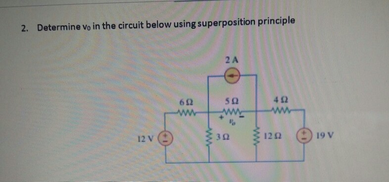 Solved 2. Determine vo in the circuit below using | Chegg.com