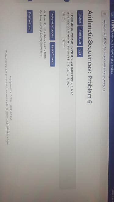 Solved Previous Problem List Next (1 point) | Chegg.com