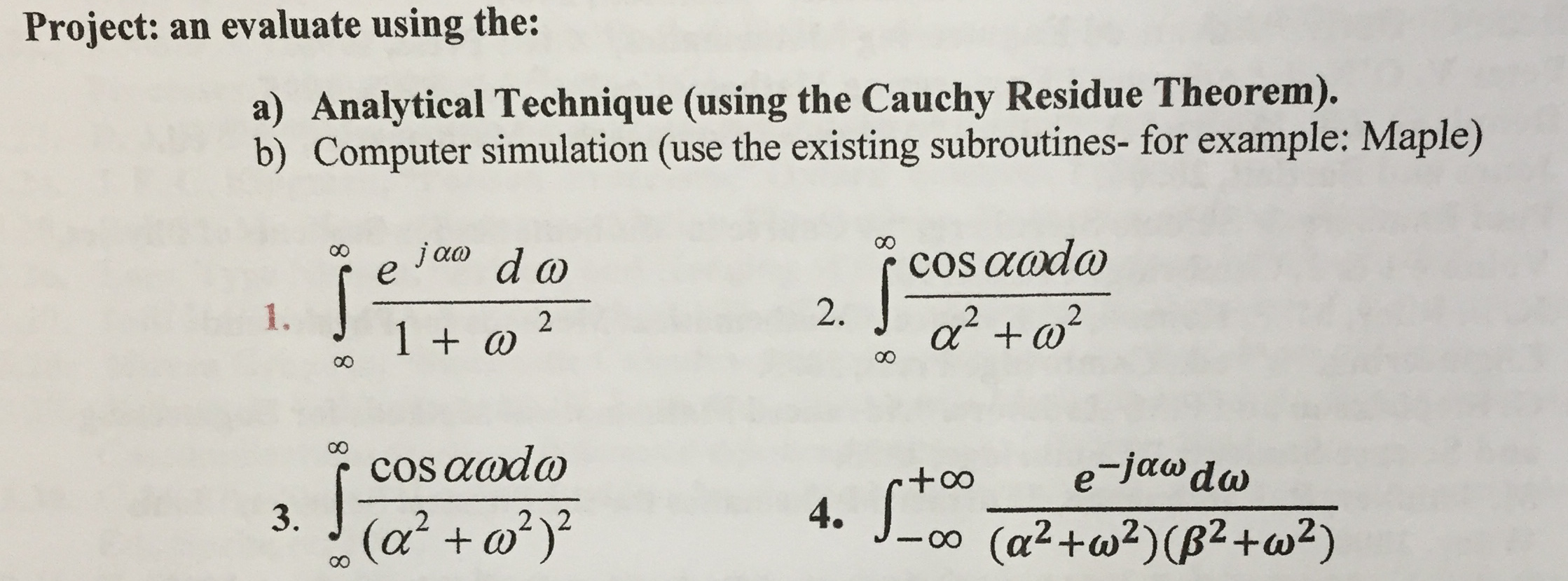 Solved Project: an evaluate using the:Analytical Technique | Chegg.com