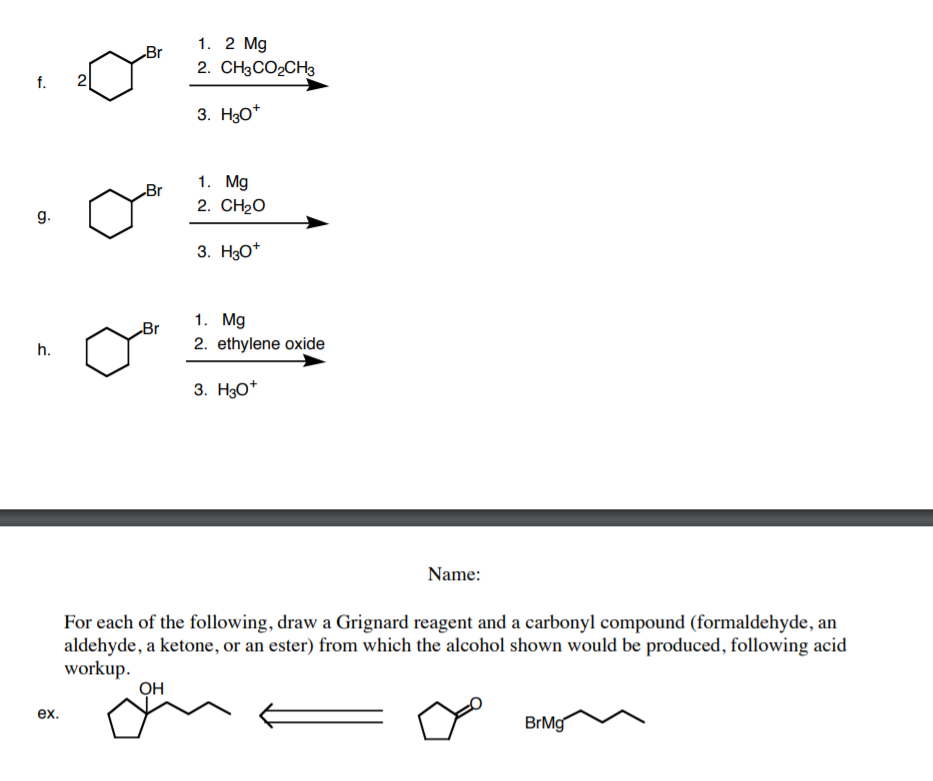 Solved Br . 2 Mg 2. CH3CO2CH3 2 3. Hgo Br 1. Mg 2. CH20 9. | Chegg.com
