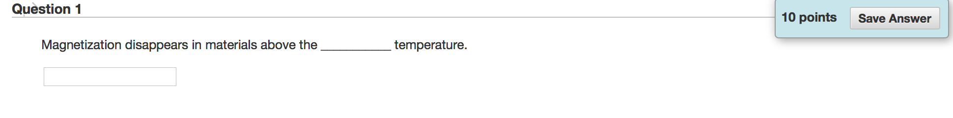 Solved Question 1 10 points Save Answer Magnetization | Chegg.com