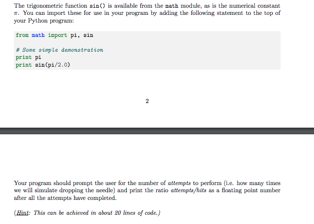 Solved (10 Points) The Buffon Needle Erperiment was devised | Chegg.com