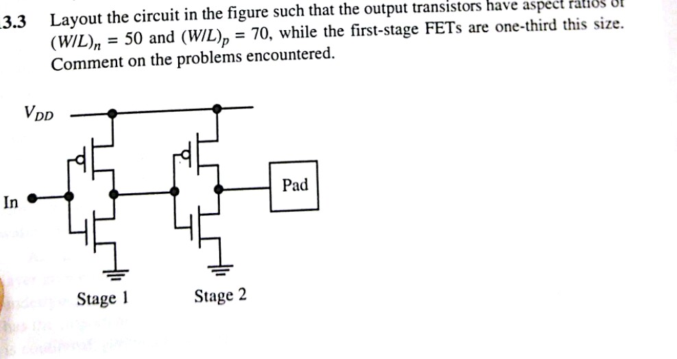 Solved Layout the circuit in the figure such that the output | Chegg.com