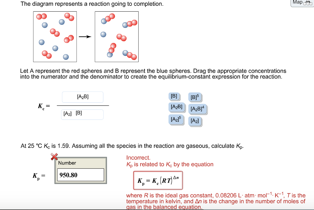 Solved The diagram represents a reaction going to | Chegg.com