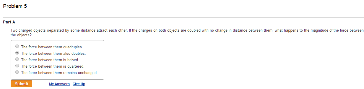 Solved Two charged objects separated by some distance | Chegg.com