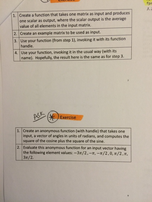 Solved Fpr 3 1 Create A Function That Takes One Matrix As