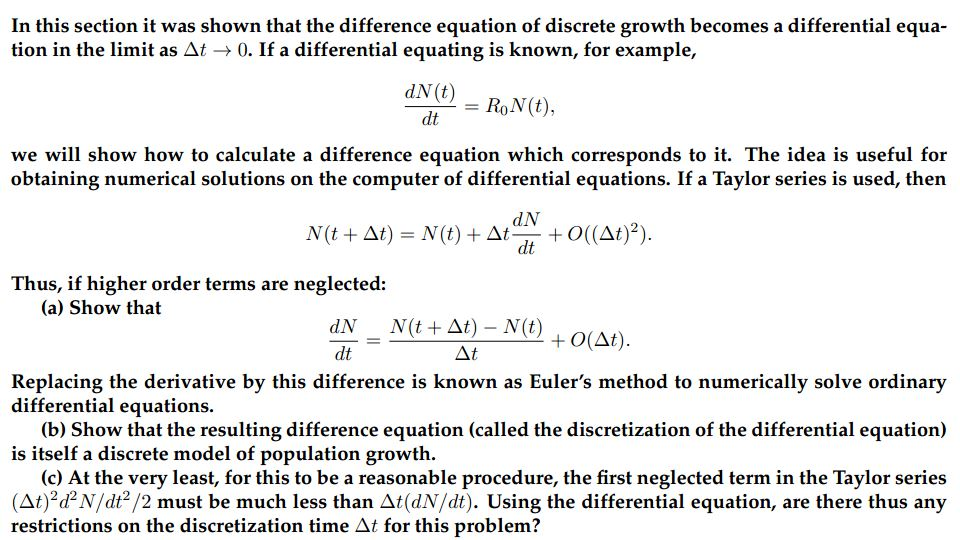 In this section it was shown that the difference | Chegg.com