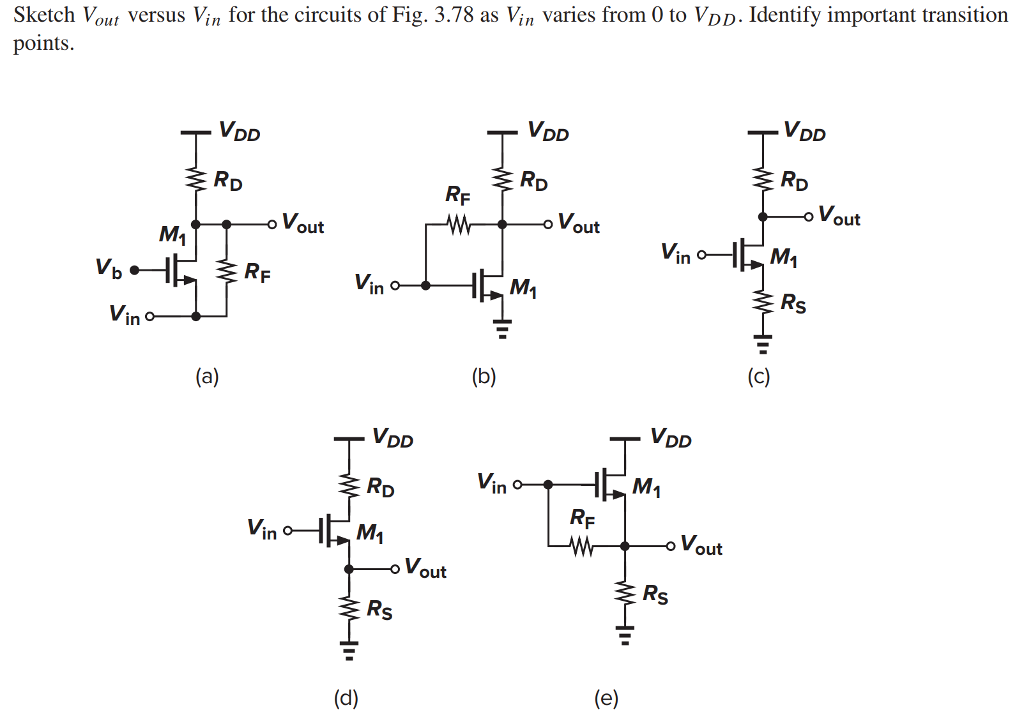 Solved Sketch Vout versus Vin for the circuits of Fig. 3.78 | Chegg.com Solved Sketch Vout versus Vin for the circuits of Fig. 3.78 | Chegg.com