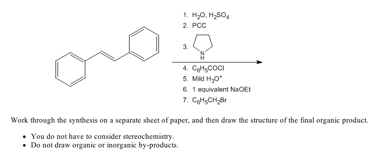 Solved ?Work through the synthesis on a separate sheet of | Chegg.com