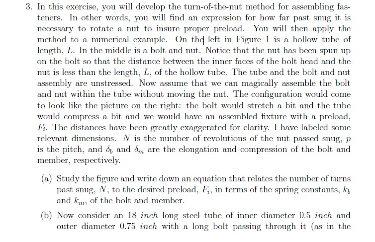 Solved N p Figure 1: Problem 3. Turn-of-the-nut method for | Chegg.com