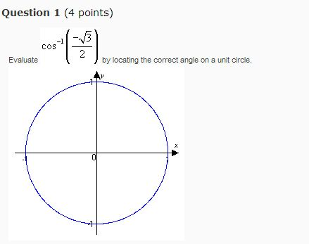 Solved Evaluate cos-1[-root3/2] by locating the correct | Chegg.com